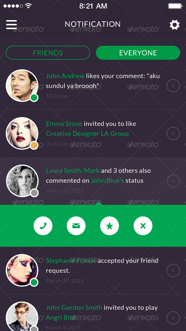 Fresh Flat Mobile UI Kit, Web Elements | GraphicRiver
